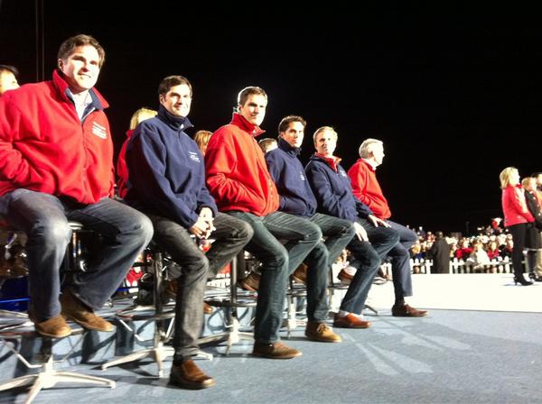 NY for Mitt : Photo: The Romney Brothers at the West Chester, Ohio Rally
