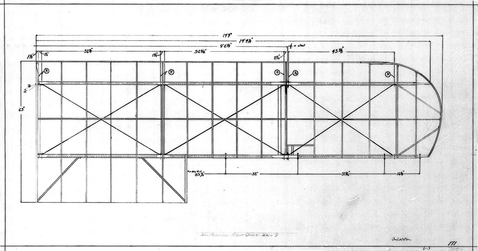 WACO NINE Rebirth: Diagonal Rib Bracing For Trailing Edge Wire