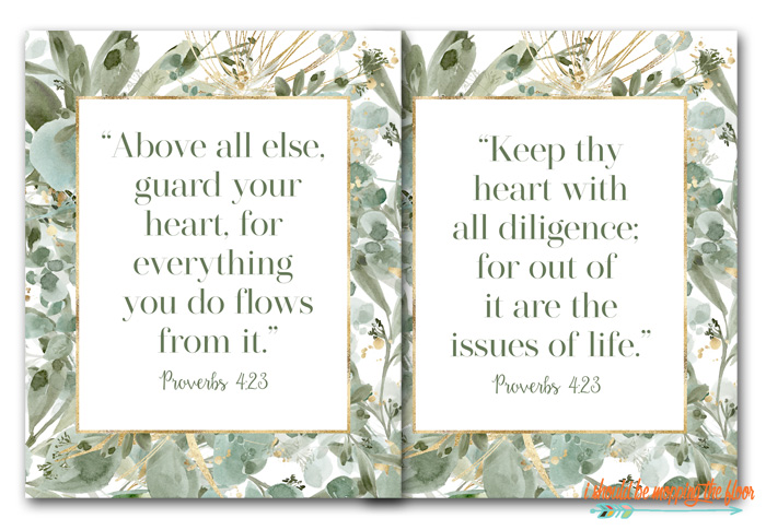 Free Proverbs 4:23 Printables | i should be mopping the floor