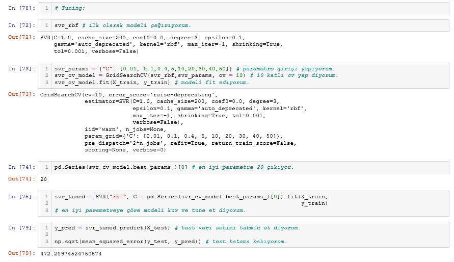 Python - SVR (Destek Vektör Regresyonu)