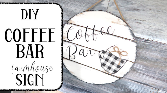 DIY Coffee Bar Sign with Farmhouse Style - Cluttered CorkBoard