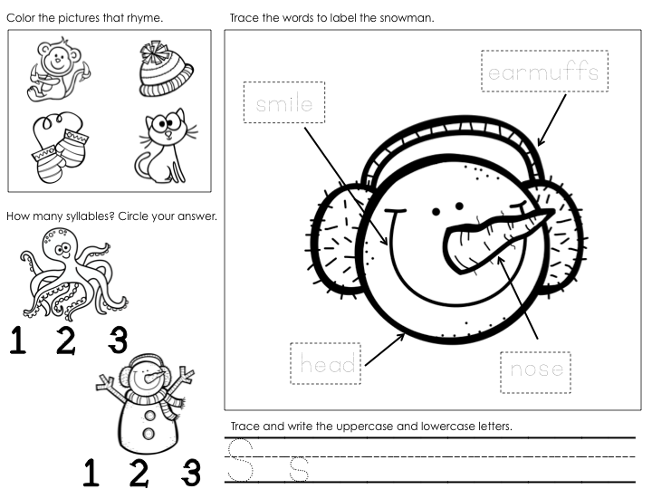 Kearson's Classroom: Let's Make a Snowman!