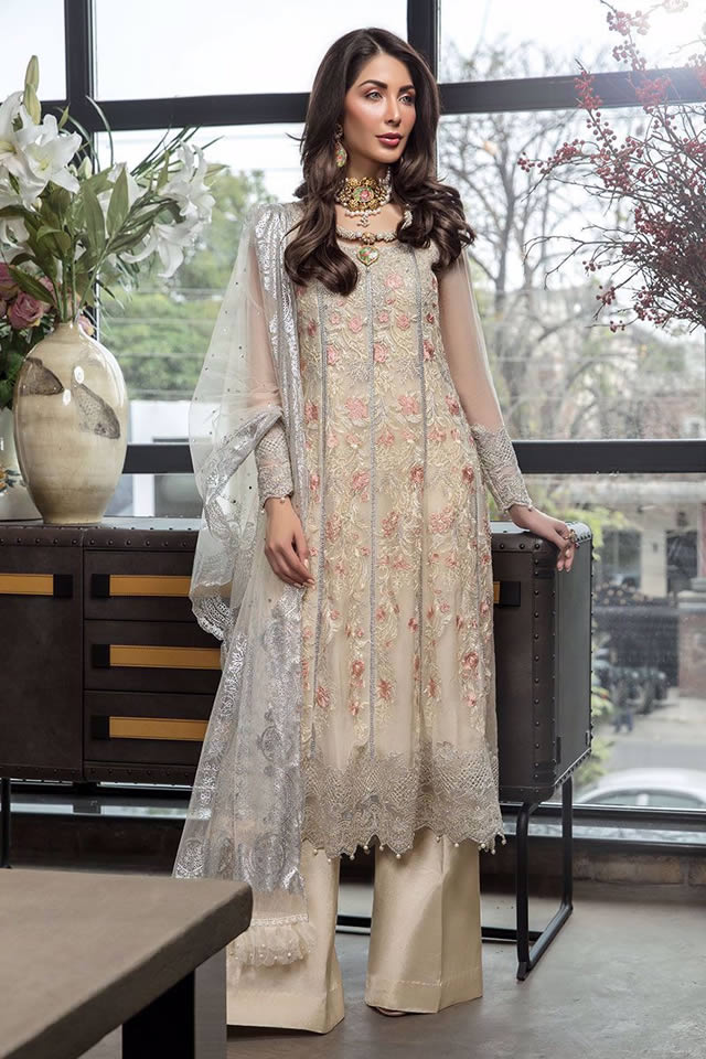 Manara by Maria Asif Baig : Embroidered Chiffon Collection 2019