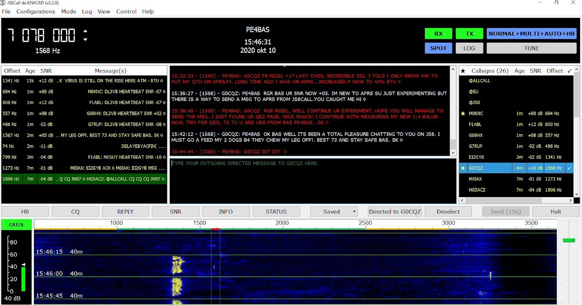 PE4BAS Amateur Radio Weblog: JS8Call use