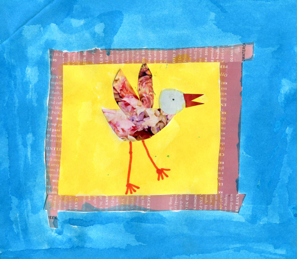 Magazine Collage Bird - Art Projects for Kids