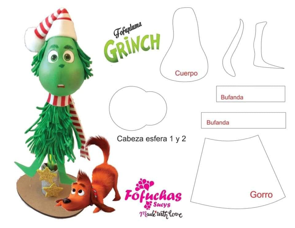 Eu Amo Artesanato: Grinch com molde