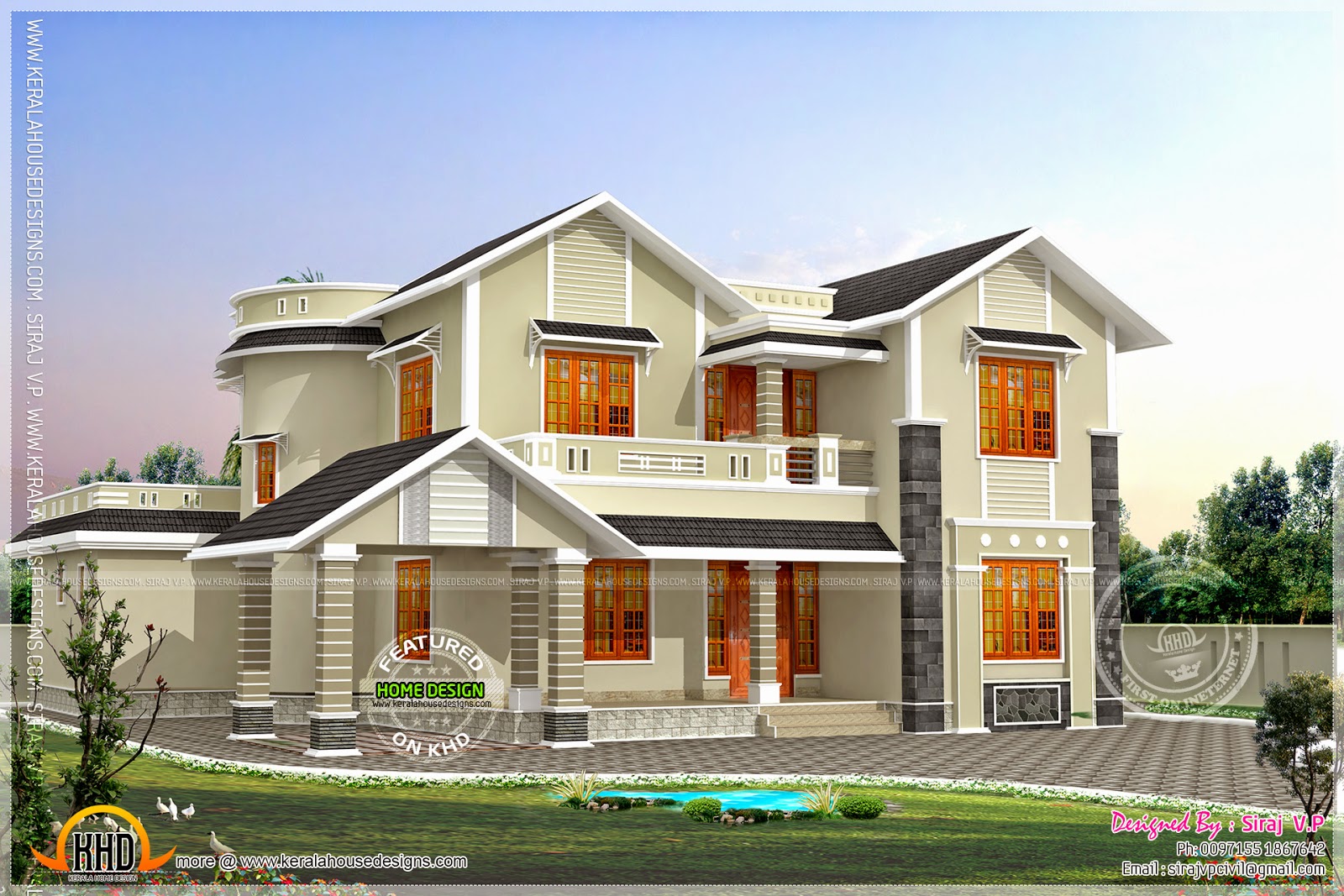 Modern two storied house | keralahousedesigns