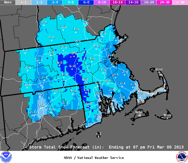 Northeast Weather Action: NWS ISSUES NEW SOUTHERN NEW ENGLAND SNOWFALL ...