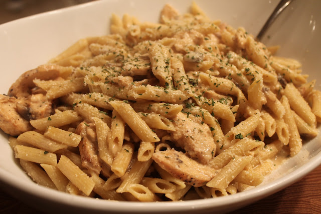 Mrs. Schwartz's Kitchen: Creamy Chicken Marsala Pasta