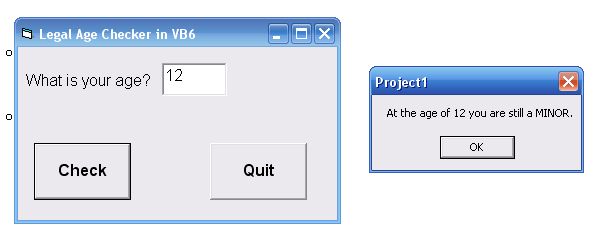 Free Programming Source Codes And Computer Programming Tutorials Legal Age Checker In Microsoft 5470
