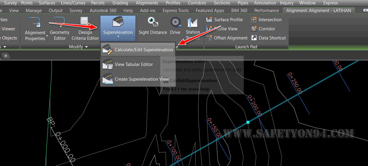 Autocad Civil 3D - Membuat Superelevasi | Surveyor Drafting