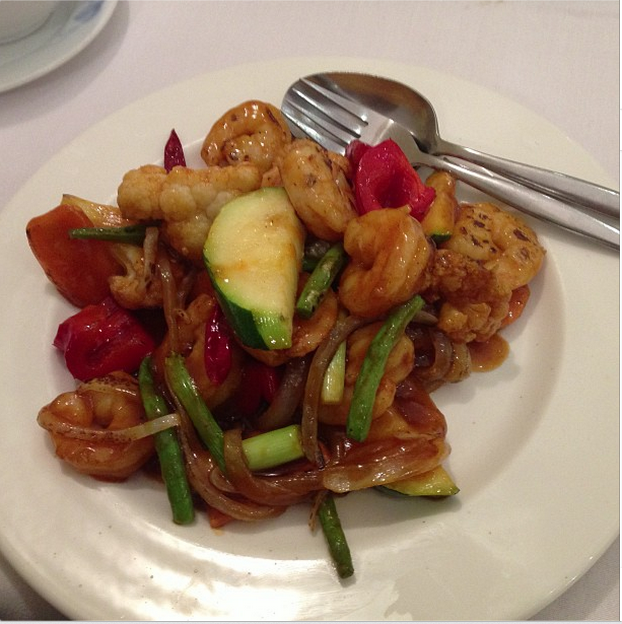 Kam Fay Chinese Restaurant, Cleveland - Schechwan prawns and Sang choy ...