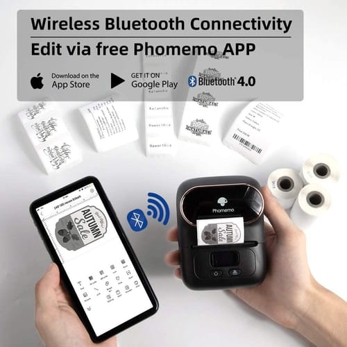 Review Phomemo M110-BK Wireless Thermal Label Printer