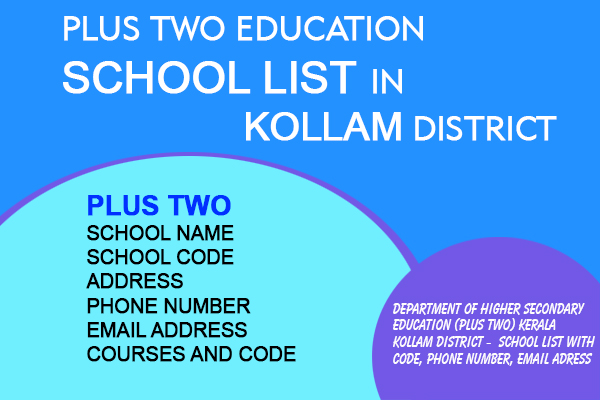 PLUS TWO SCHOOL CODE FULL LIST WITH SCHOOL ADDRESS AND CONTACT NUMBER ...