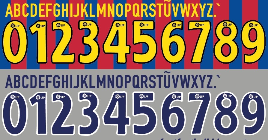 FONT FOOTBALL: Font Vector Barcelona 2002 2003 2004 Kit