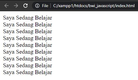 Belajar Perulangan Pada JavaScript - BelajarwithIB