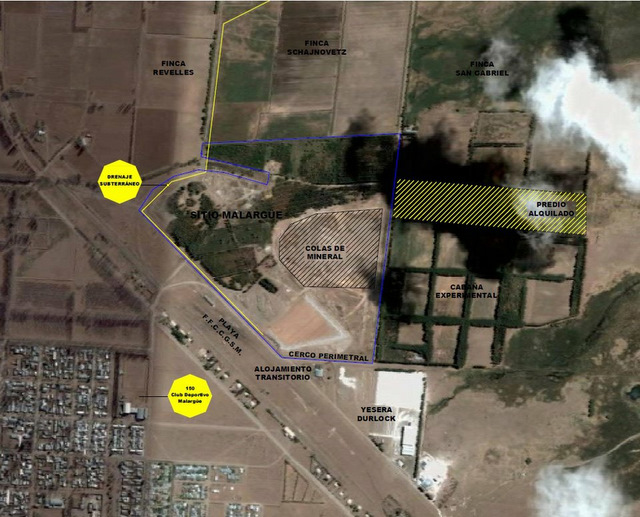 No Queremos Inundarnos: Imágenes satelitales del Complejo Fabril Malargüe