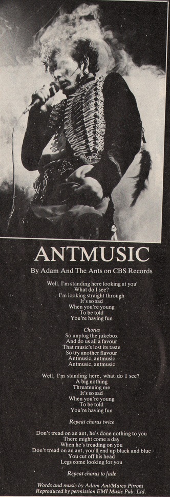 Top Of The Pop Culture 80s: Adam and the Ants - Ant Music - 1980
