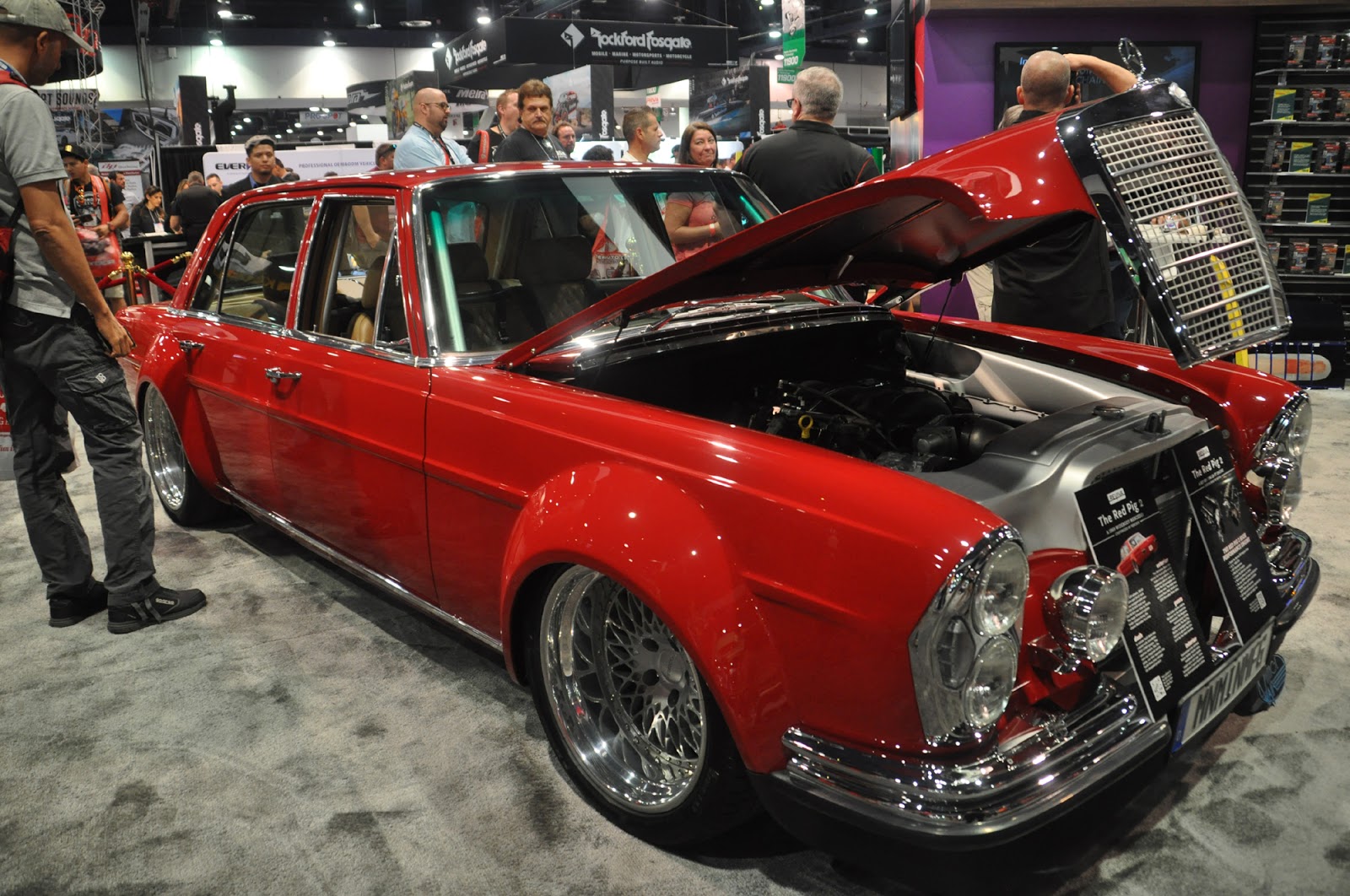 Just A Car Guy: ever seen a 4dr Mercedes hot rodded, and at SEMA?