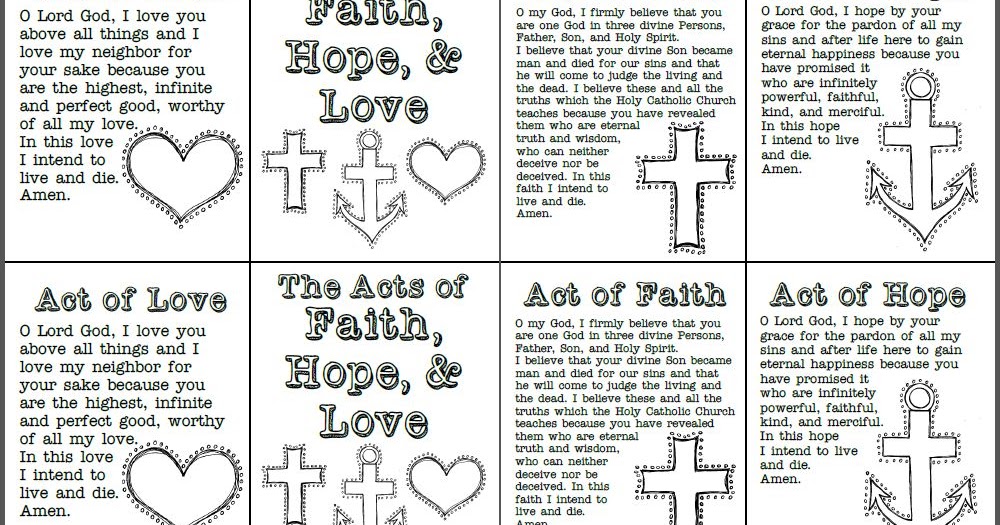 Look to Him and be Radiant: Acts of Faith, Hope, and Love Prayer Card ...