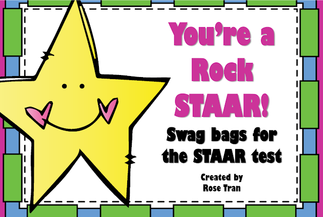 You're a Rock STAAR! Swag Bags for the STAAR test!