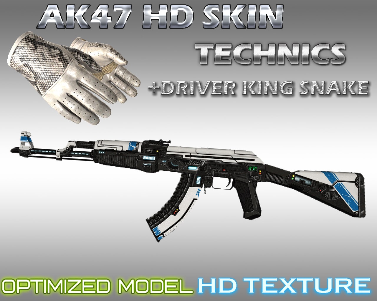 Skin AK 47 - Technics King Snake (CS:GO) - HD para CS 1.6 - CS Revo!