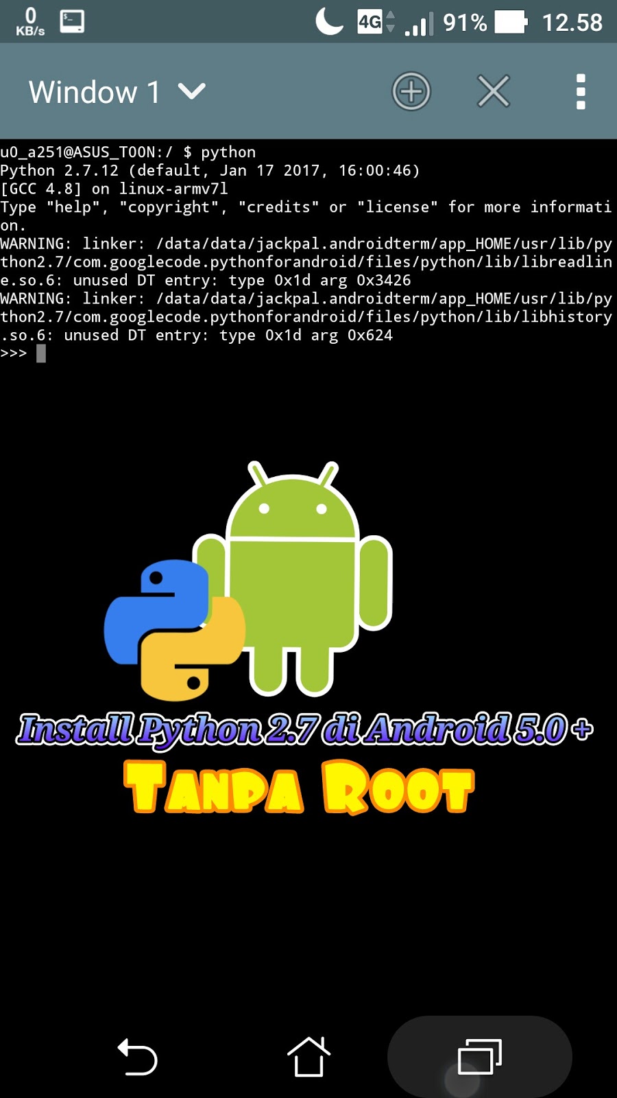 Install Python 2 7 Di Android 5 0 bypass PIE Tanpa Root GDEV NET install-python-2-7-di-android-5-0-bypass-pie-tanpa-root-gdev-net