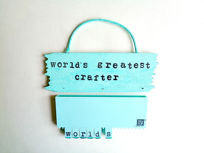DIY: World's Greatest Crafter Sign - Running With A Glue Gun