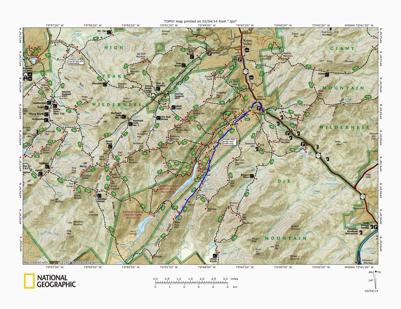 Off on Adventure: Mount Colvin and Blake Peak - 3/1/14