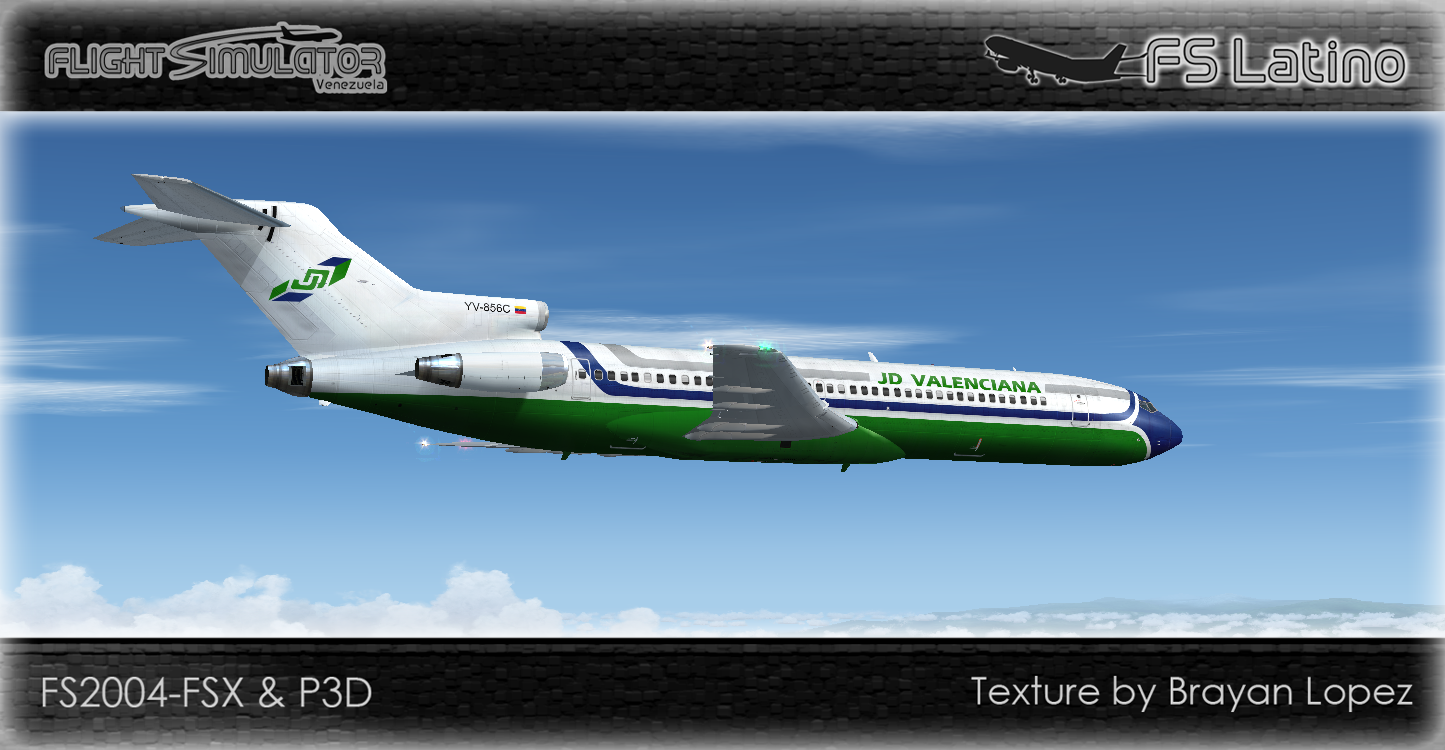 [FS2004/FSX/P3D] Boeing 727-200 JD Valenciana YV-856C Textura para TDS