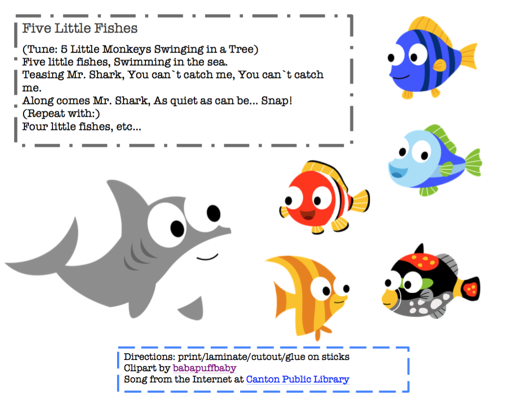 Five Little Fish (Free Google Drive) ~ Preschool Printables