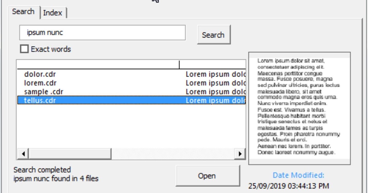 CorelDRAW Macros: Advanced File Search, Search Text in Multiple ...