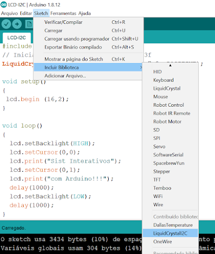 Foto de como instalar uma biblioteca no arduino