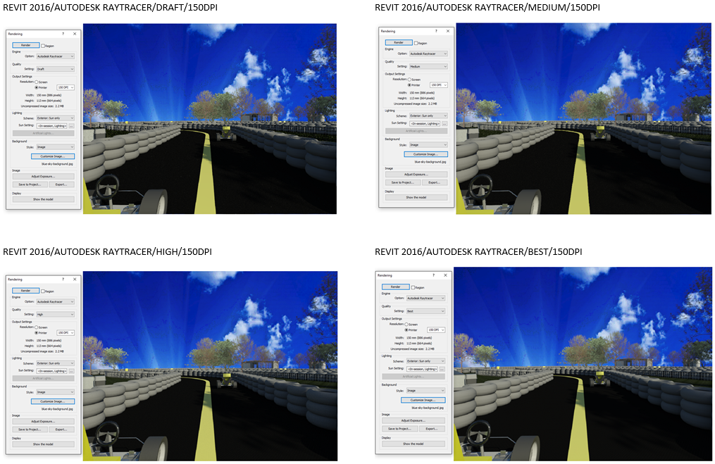 Revit Recess: Revit 2016 / 2017 Render Comparison