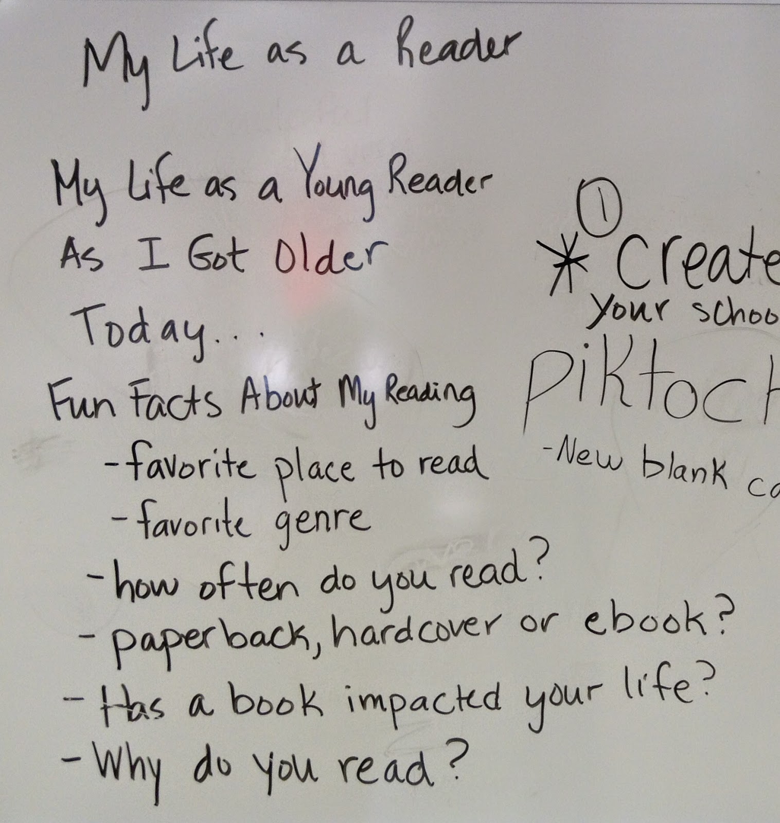 EdTech Workshop: My Life as a Reader Infographics