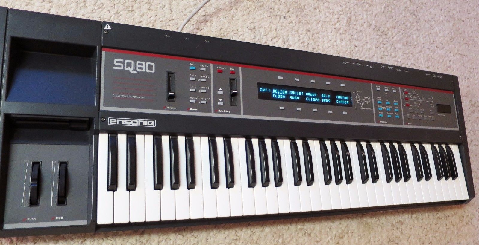 MATRIXSYNTH: Ensoniq SQ-80 Cross Wave Synth w/ Extras