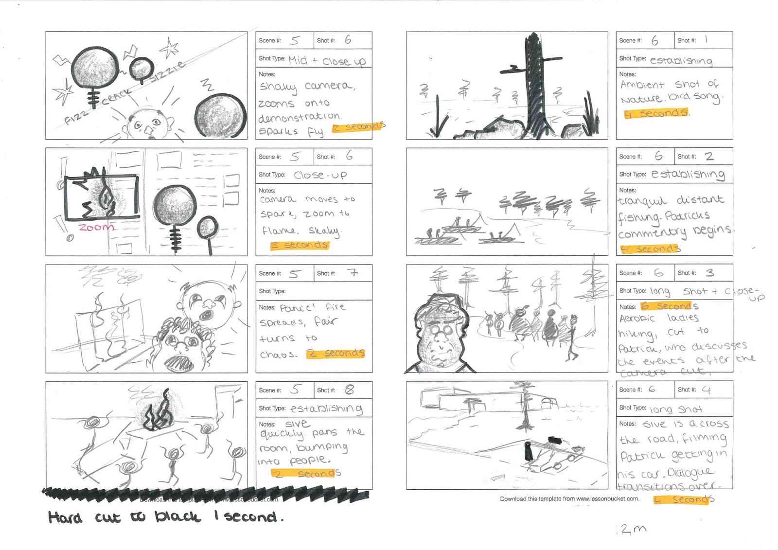 Mockumentary Developments - Storyboard Draft and Production Designs