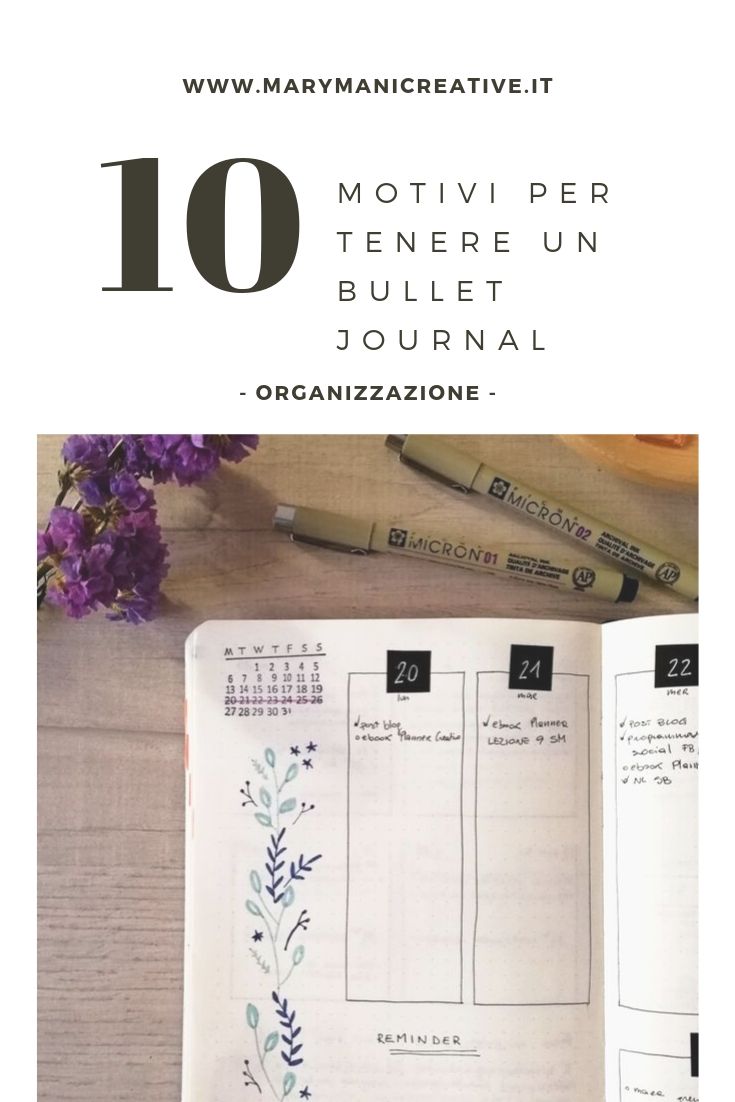 10 buoni motivi per usare il Bullet Journal per la tua organizzazione ...