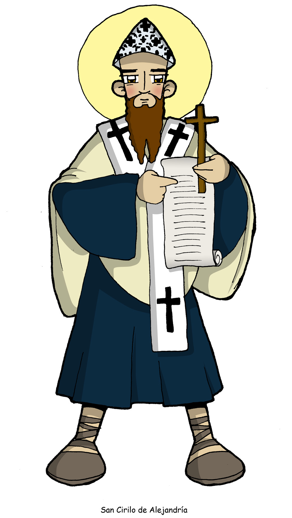 Dibujos para catequesis: SAN CIRILO DE ALEJANDRÍA Dibujos para catequesis: SAN CIRILO DE ALEJANDRÍA