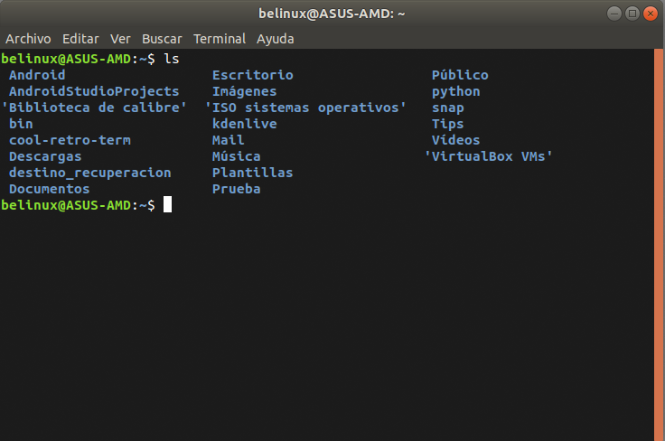 Ubuntu Linux: Comando "LS" en Linux