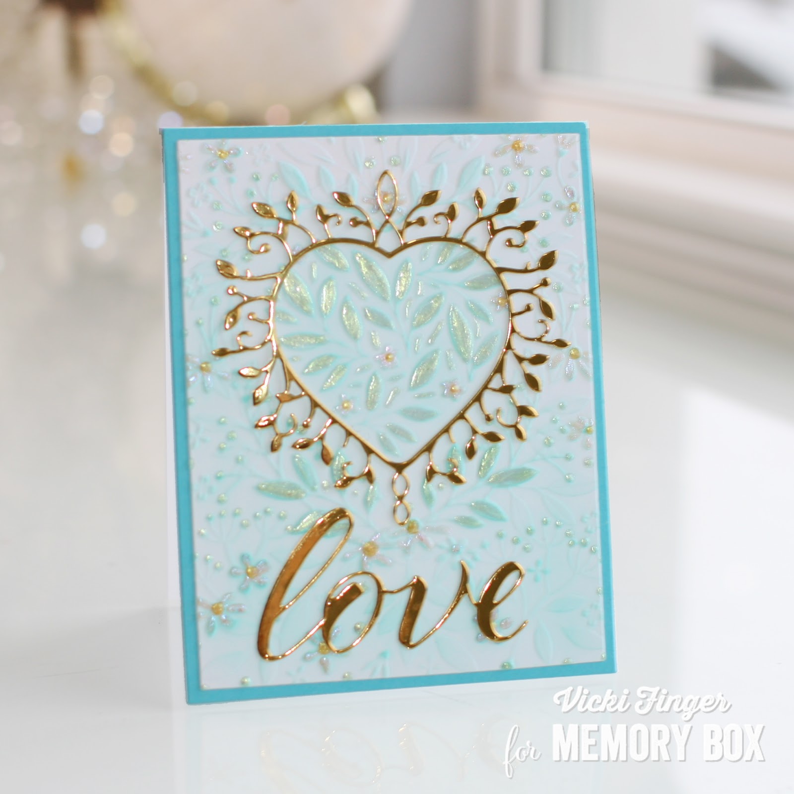 Twinkling Paper Studio: Memory Box Heart Bouquet 3D Embossing Folder