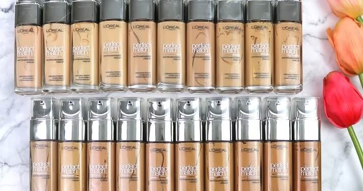 Glam & Shine - Beautyblog: Loreal Perfect Match Foundation - Swatches ...