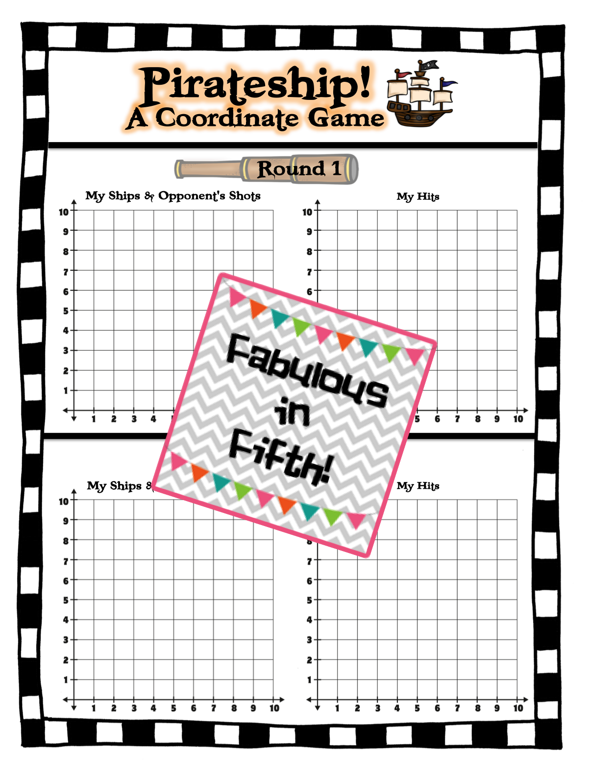 Fabulous in Fifth!: Pirates' Treasure: Coordinate Graphing Lesson (and ...