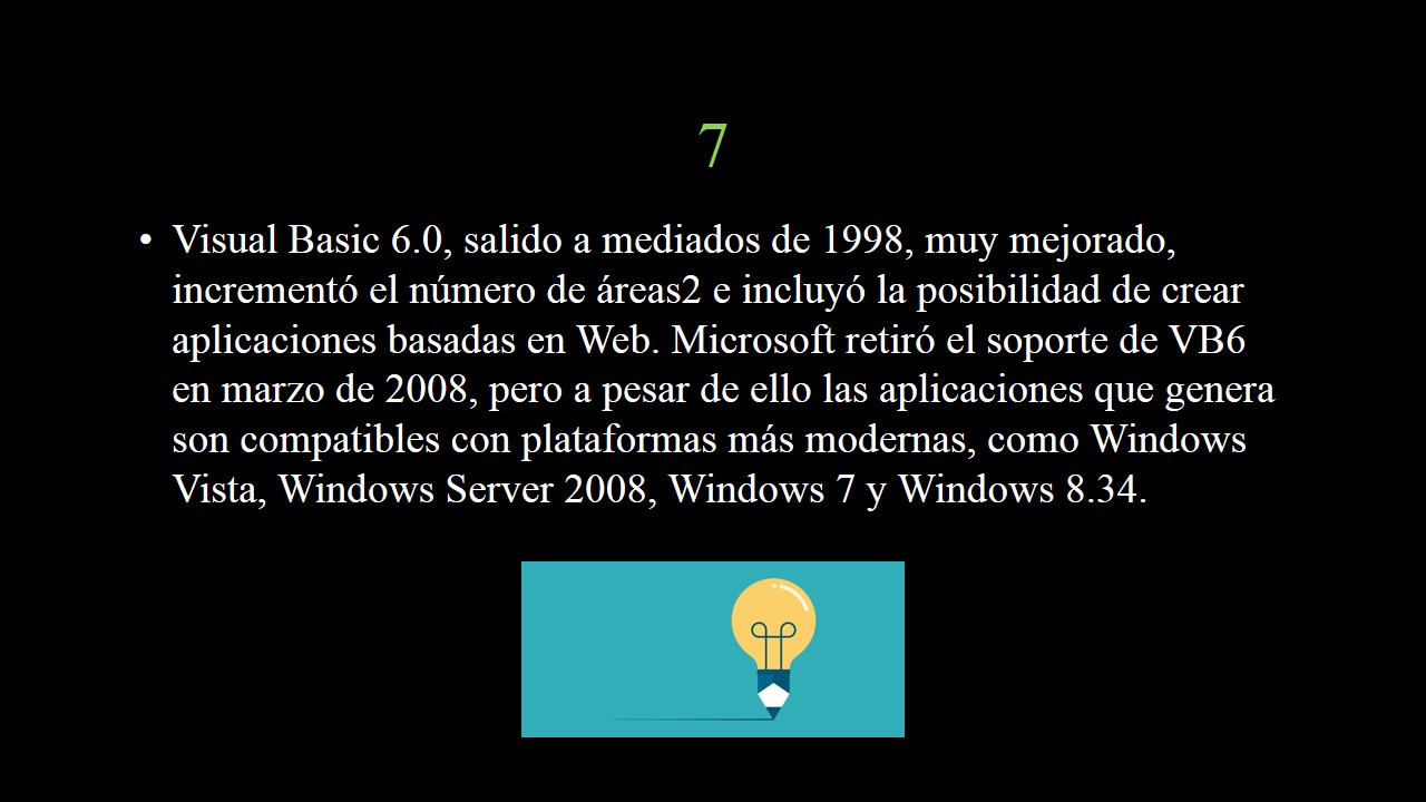 IV SEMESTRE: LINEA DEL TIEMPO DE VISUAL BASIC
