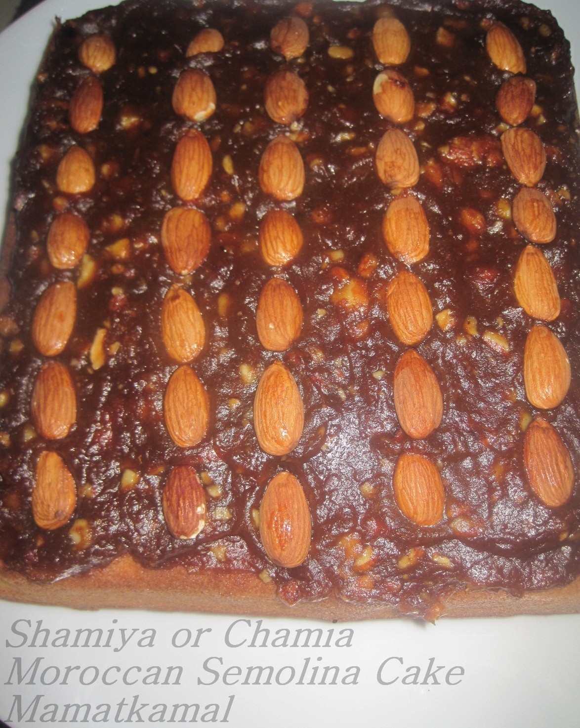 Shamiya (Shameeya)-Kikat Smida-Harchat Fran-Moroccan Semolina Cake ...