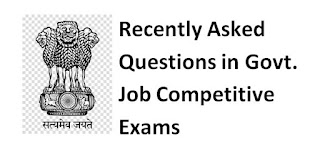 Recently Asked Questions in Govt. Job Exams - Previous Question Papers PDF