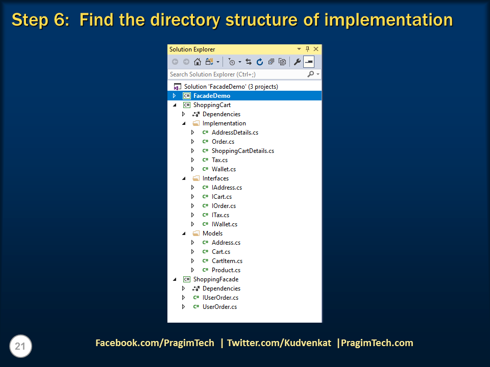 Sql server, .net and c# video tutorial: Facade Design Pattern - Slides