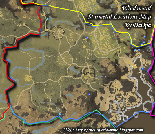 New World: Windsward starmetal map