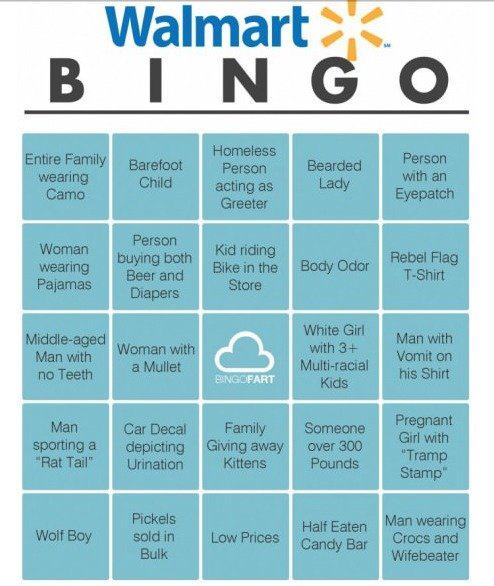 Walmart BINGO Introspective World Walmart BINGO Introspective World