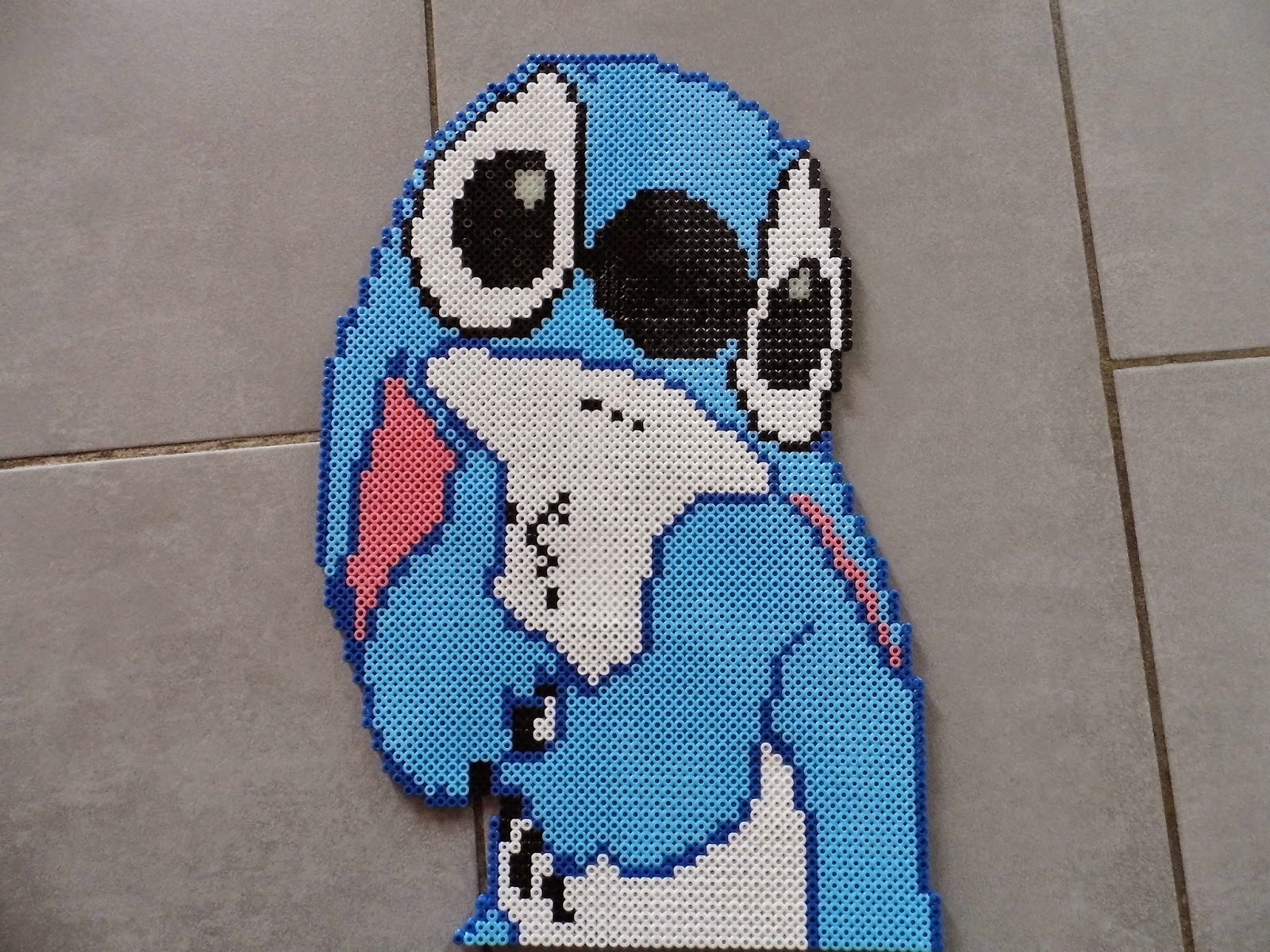 pixel art en perle hama: stitch en perle hama